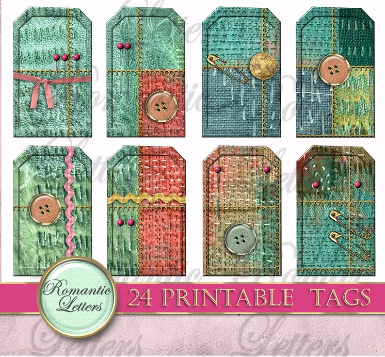 Printable Scrapbook Tags Printable Gift Tags Printable - Etsy