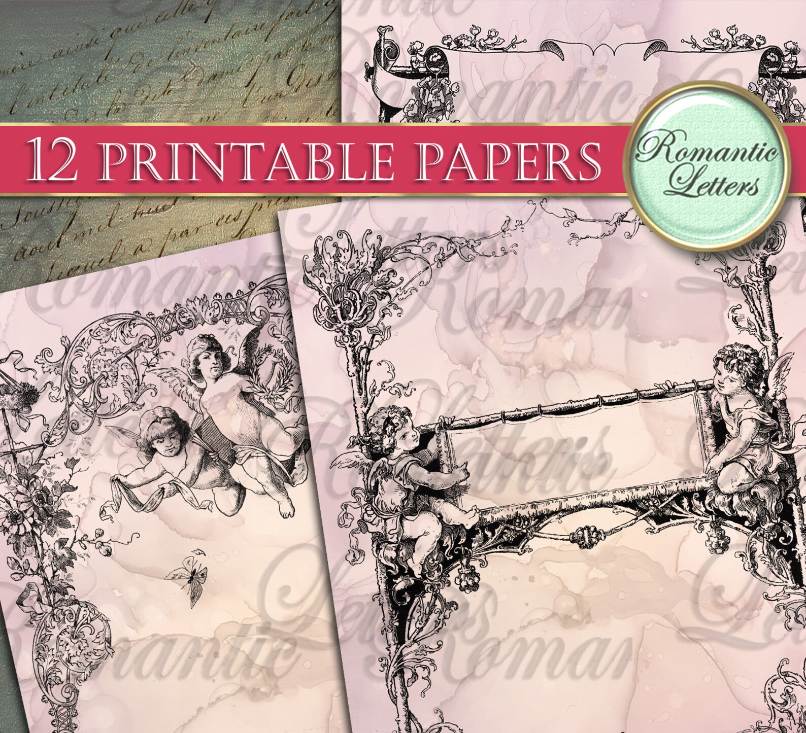 Printable Victorian Paper Printable Journal Page Vintage - Etsy