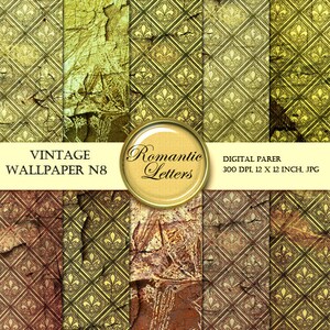 Autumn Digital Paper Pack Autumn Digital Wallpaper Distressed Textured ...