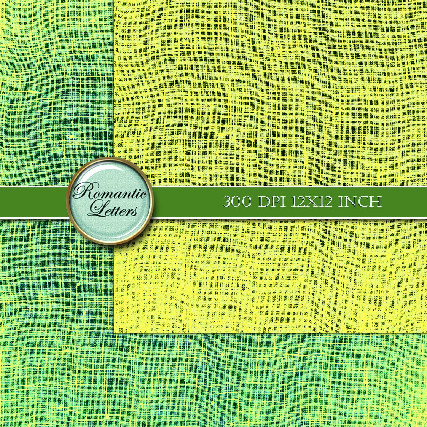Green Linen Digital Paper Pack Digital Scrapbooking Linen Texture ...