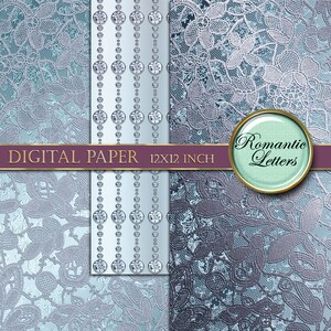 Digital Printable Scrapbook Paper Pack Printable Craft Paper Silk Lace ...