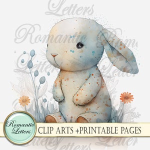 Easter Bunny Digital Clip Art Set Easter Eggs Printable Easter ...