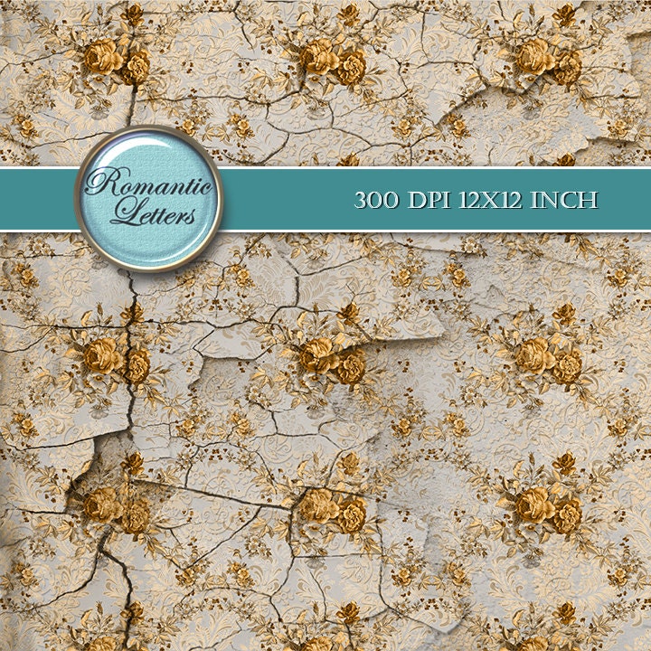 Digital Scrapbook Paper printable decoupage paper Shabby Chic | Etsy