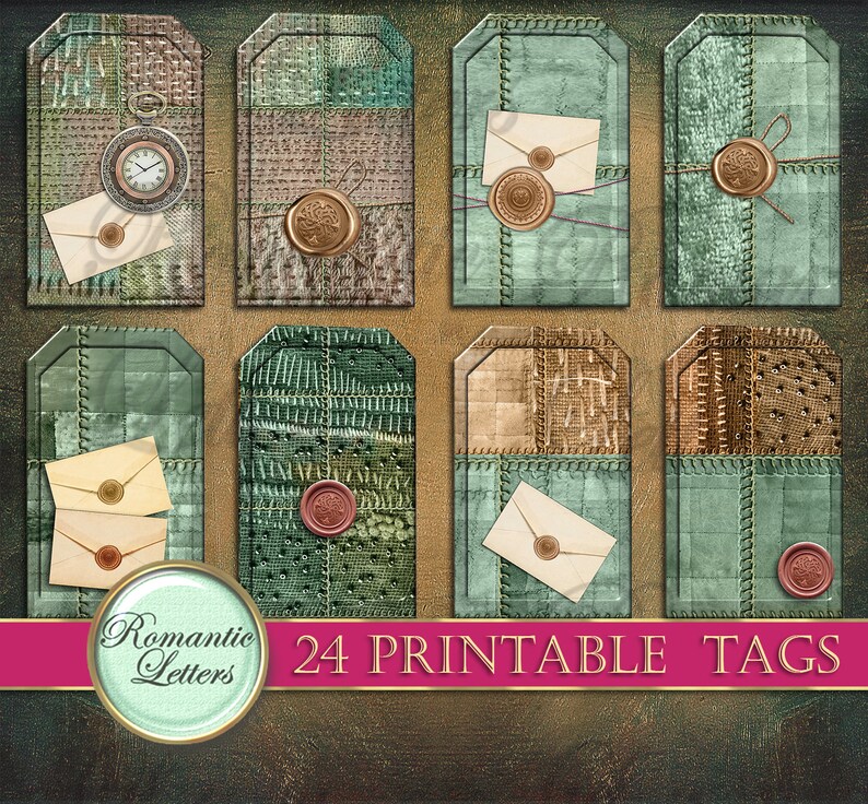 Printable Scrapbook Tags Printable Gift Tags Vintage Printable - Etsy