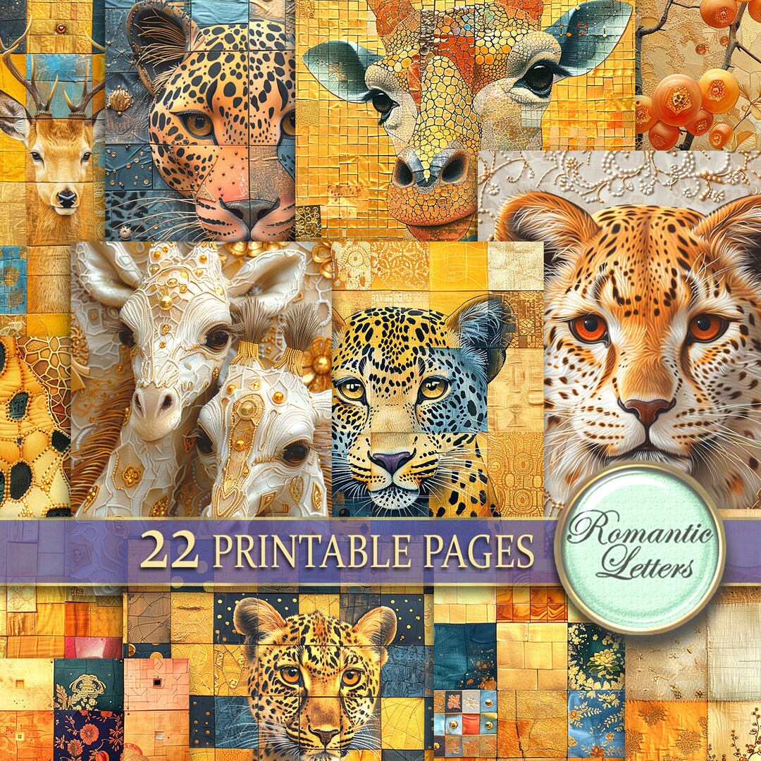 Digital Printable Scrapbook Paper Pack African Chik Luxury Printable ...
