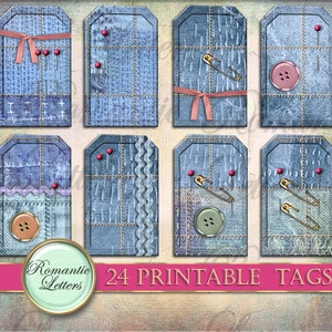 Printable Scrapbook Tags Printable Gift Tags Printable Bookmark Hang ...