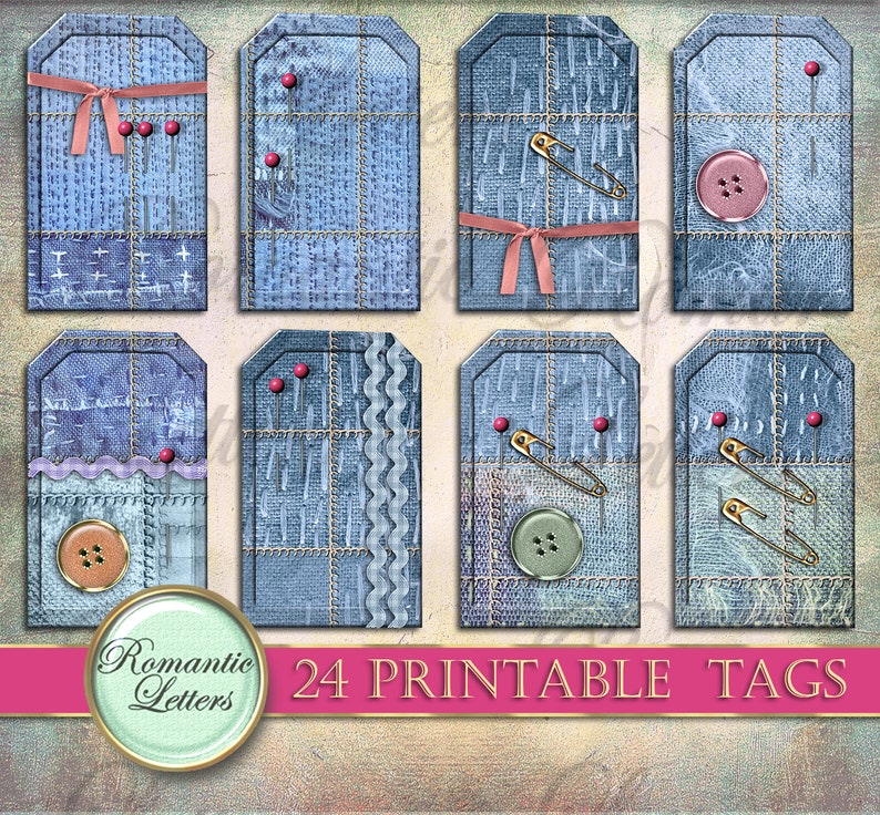 Printable Scrapbook Tags Printable Gift Tags Printable - Etsy