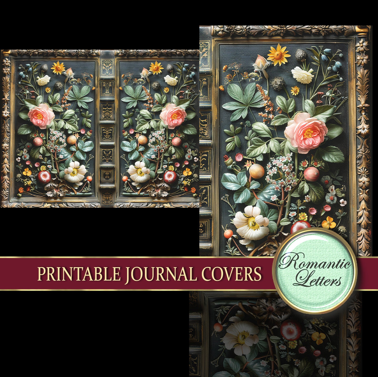 Printable Journal Covers Digital Printable Junk Journal Cover Old Book ...