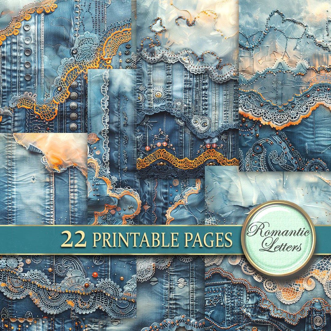 Digital Printable Scrapbook Paper Pack Junk Journal Paper Patchwork ...