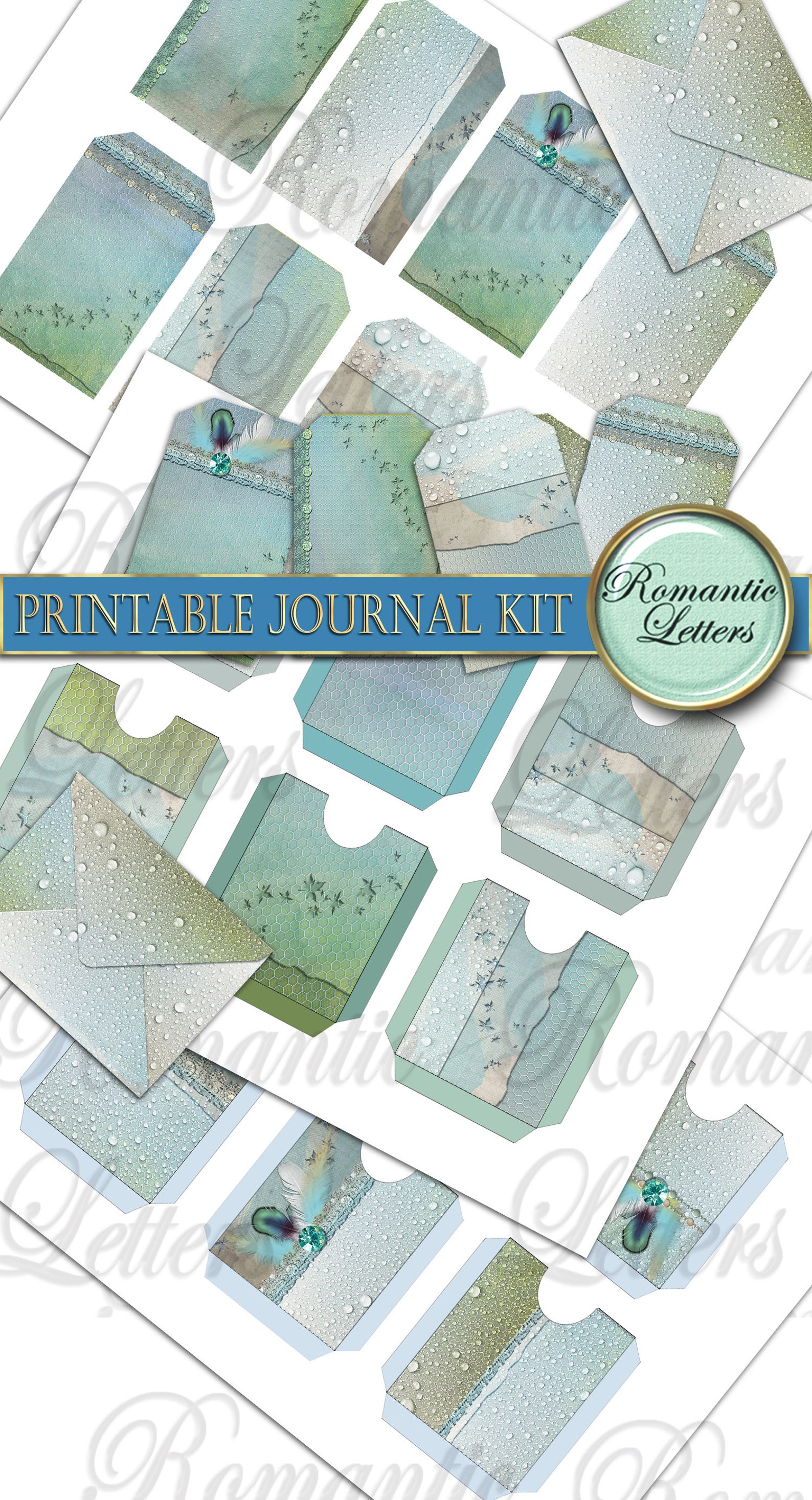 Printable Journal Pages A4 Printable Scrapbook Kit Paper | Etsy