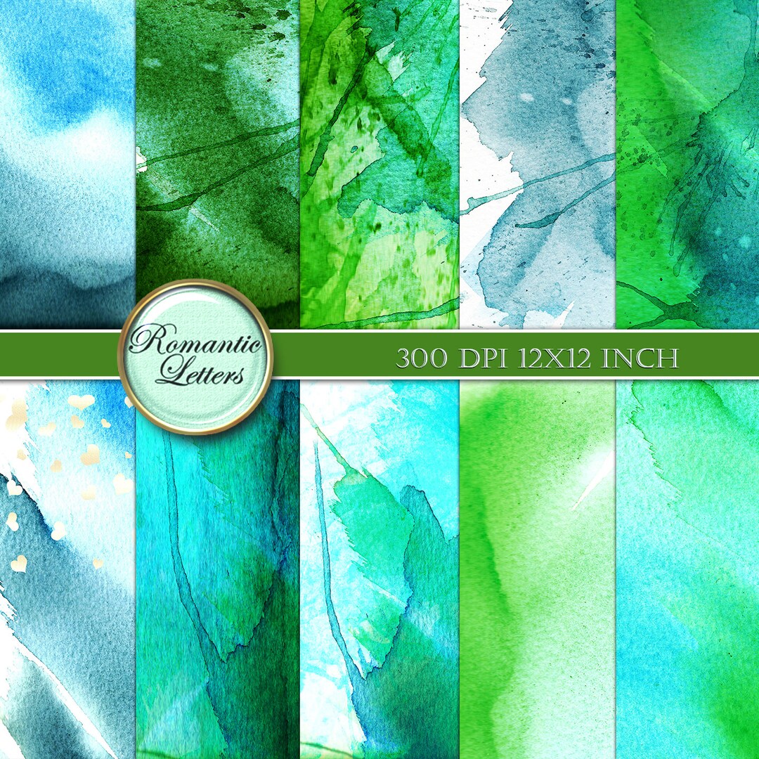 Watercolor Digital Paper Watercolor Digital Scrapbook Background Paper ...