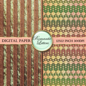 Vintage Digital Paper Pack Scrapbook Album Background Paper Printable ...