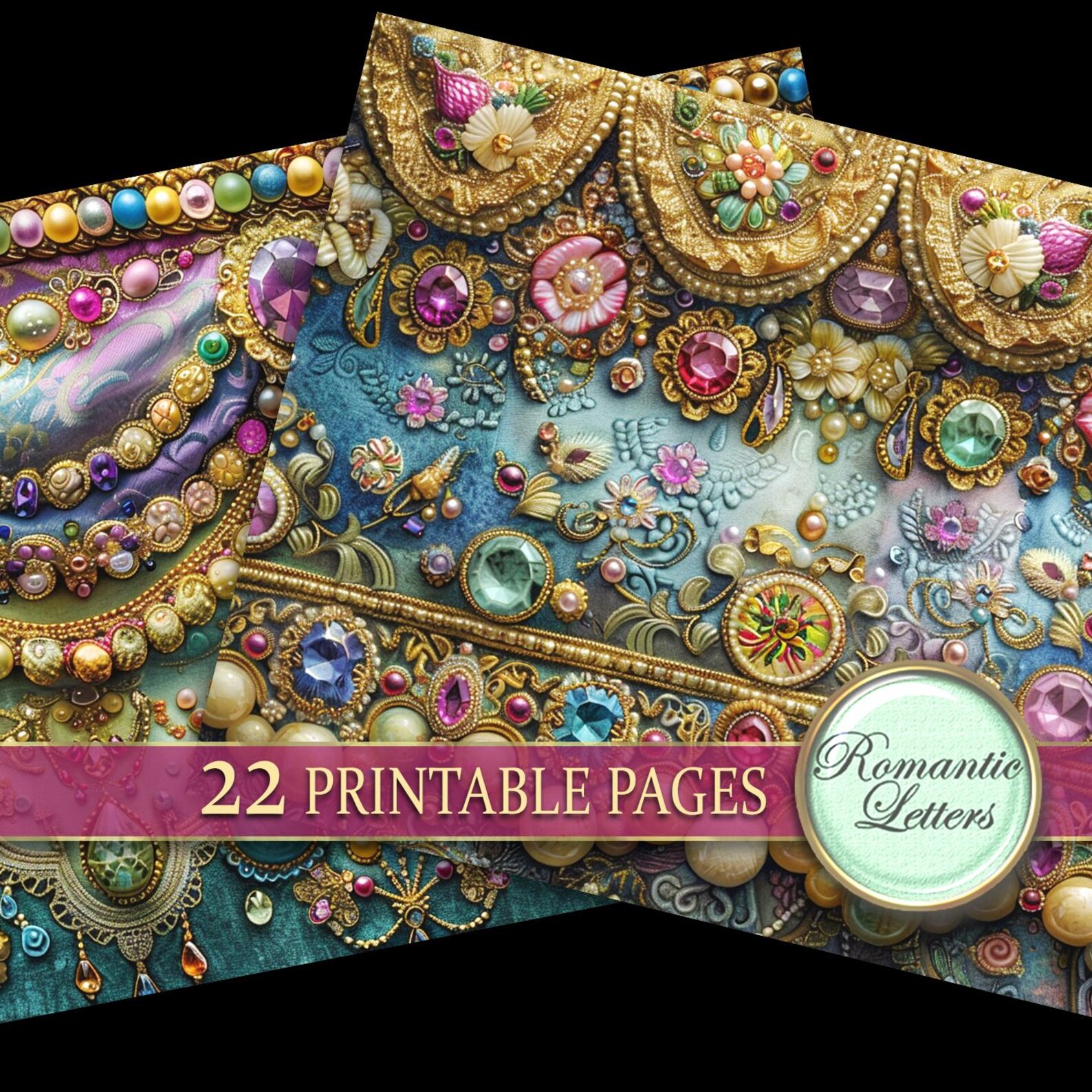 Digital Printable Scrapbook Paper Pack Printable Craft Paper Diamond ...