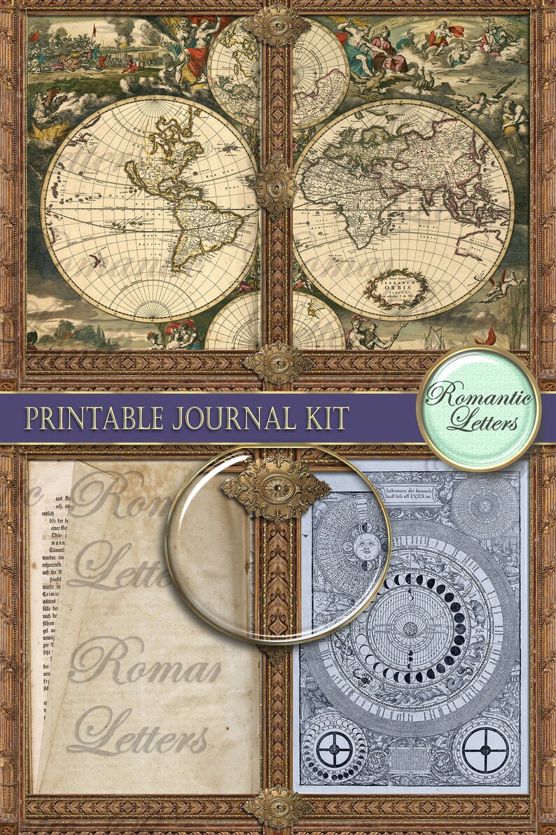 Printable Travel Journal Kit Digital Scrapbooking Printable - Etsy