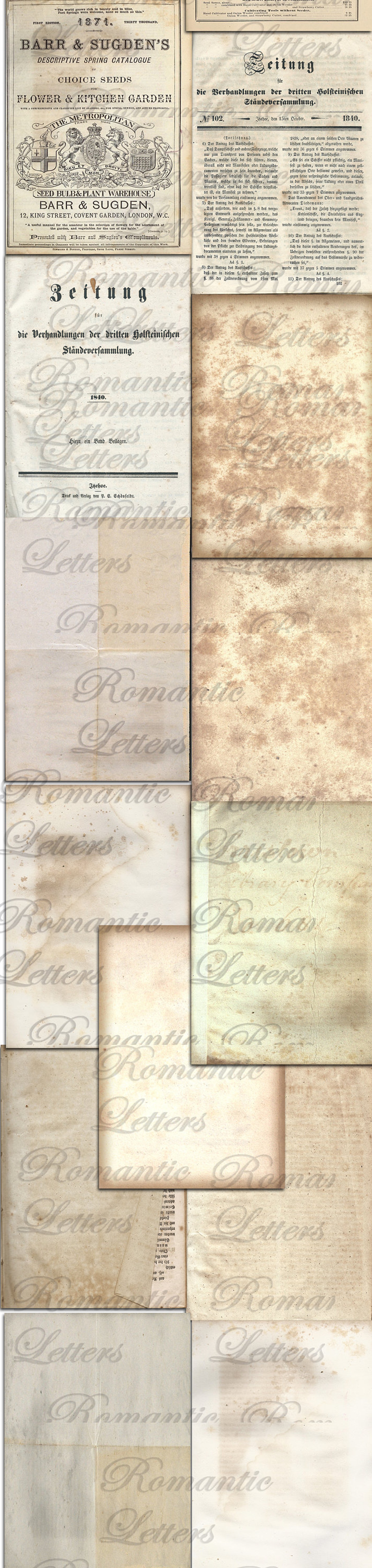 Digital Printable Old Paper Pack Journal Pages Background | Etsy