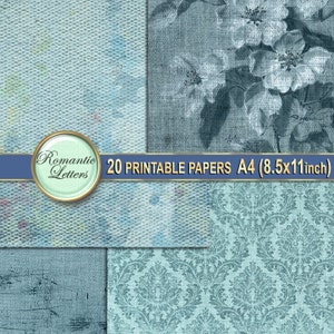 Digital Printable Scrapbook Paper Pack Journal Pages Backgrounds ...