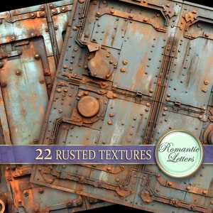 Rust Metal Texture Steampunk Printable Paper Pack Scrapbook Printable ...