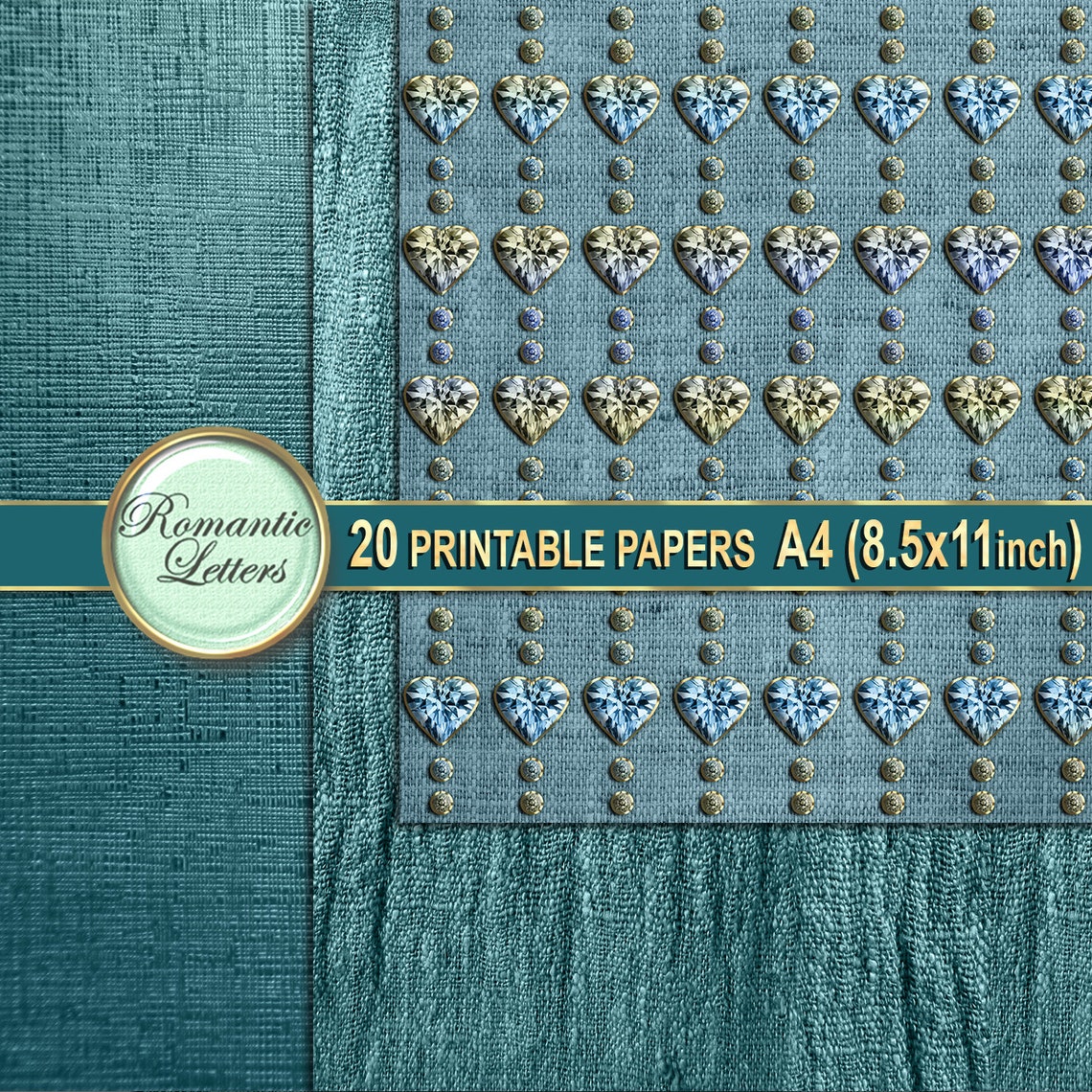 Digital Printable Scrapbook Paper Pack Journal Pages Backgrounds ...