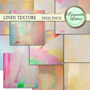 Digital Linen Texture Digital Scrapbook Paper Pack Pastel Burlap Paper ...