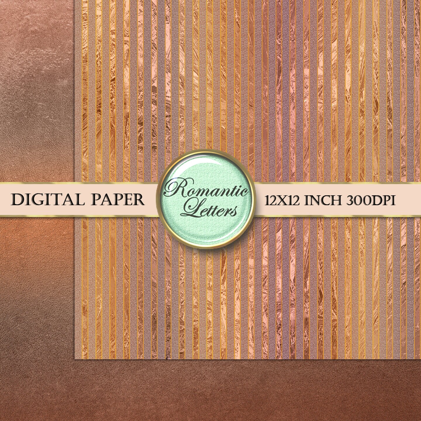 Rose gold digital scrapbook paper 12x12 scrapbook background | Etsy
