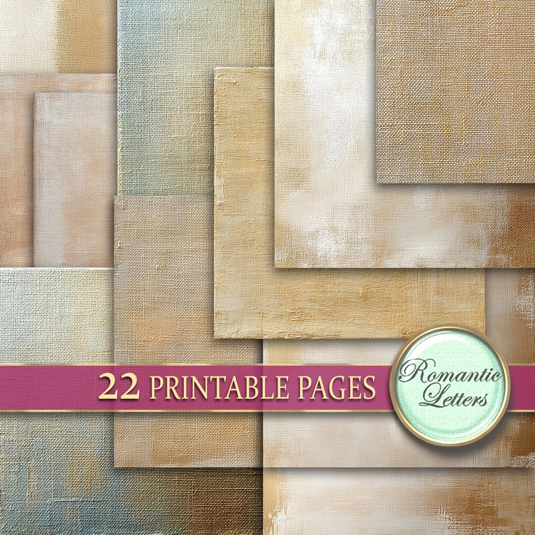 Painted Linen Texture Digital Paper Pack Scrapbook Paper Background ...