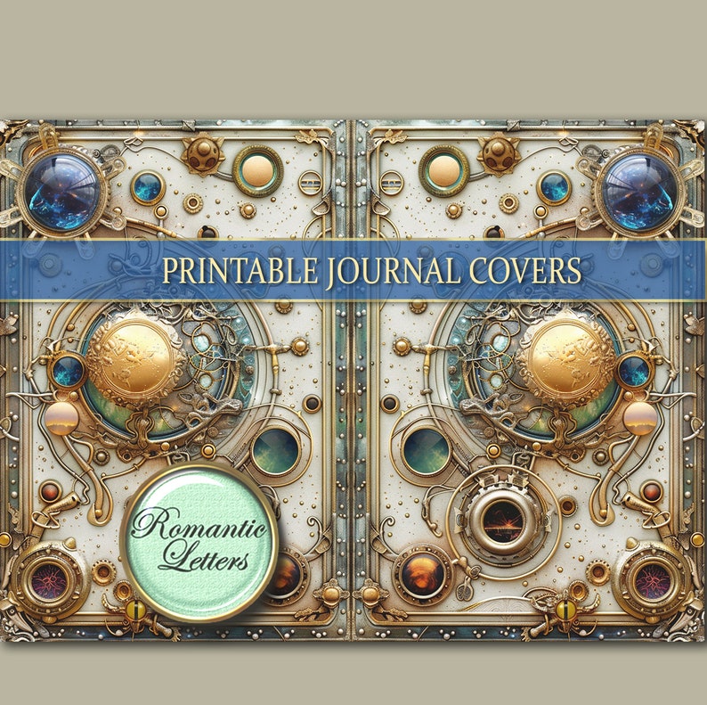 Printable Journal Covers Digital Printable Book Cover Fantasy Magic ...