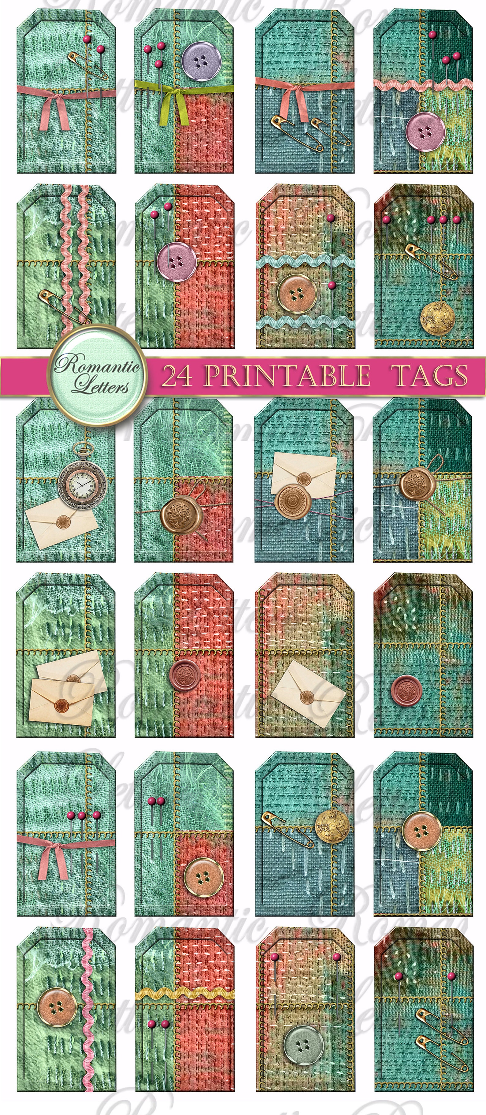 Printable Scrapbook Tags Printable Gift Tags Printable - Etsy