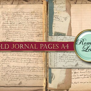 Printable Journal Pages Printable Old Book Paper Craft A4 8.5x11 ...