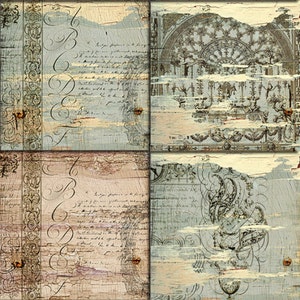 Shabby Digital Scrapbook Paper Pack Digital Background Shabby Chic ...