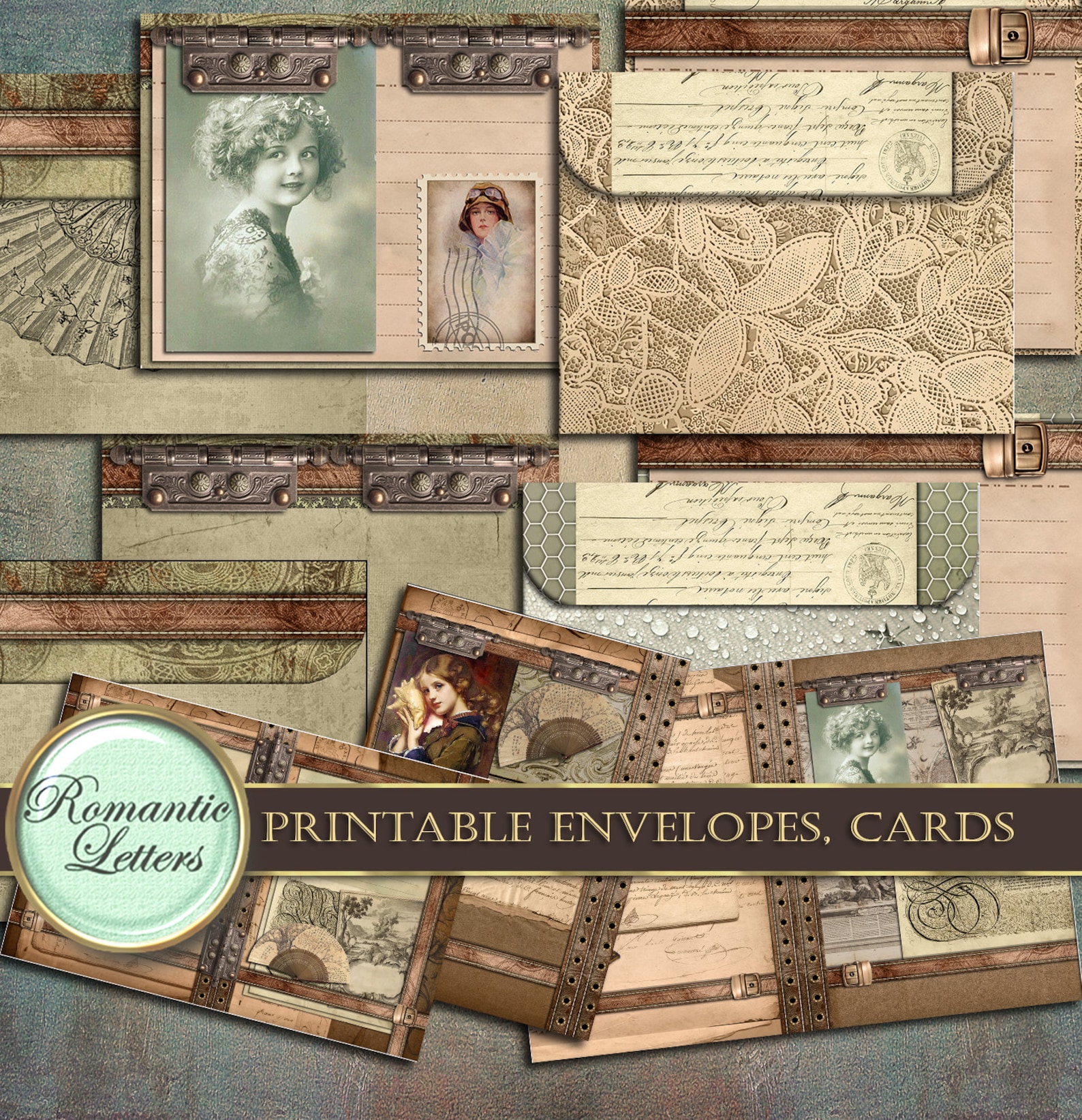 Printable Victorian Envelopes Printable Journal Kit Digital - Etsy