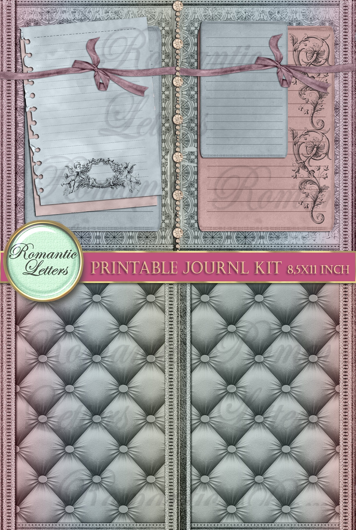Printable Junk Journal Kit Victorian Digital Scrapbooking Printable ...