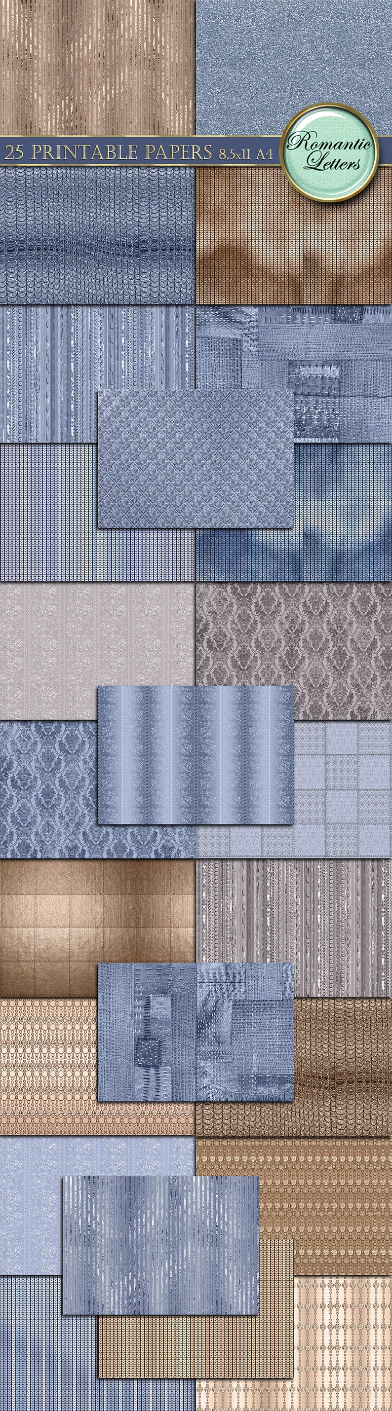 Digital Printable Scrapbook Paper Pack Printable Craft Paper - Etsy