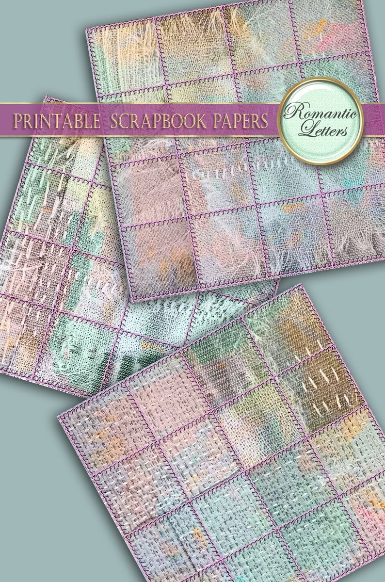 Digital Printable Scrapbook Paper Pack Newborn Album Background Paper ...