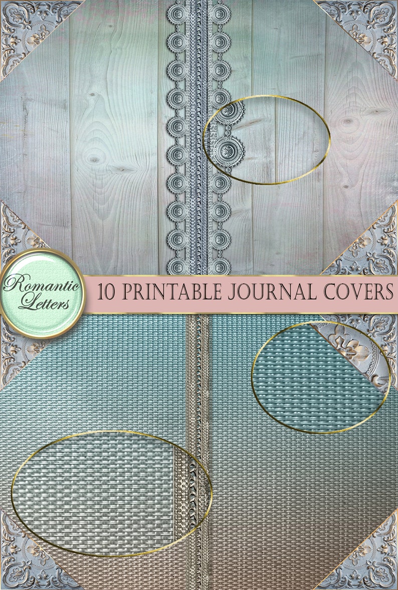 Printable Junk Journal Covers Kit Digital Scrapbook Cover | Etsy