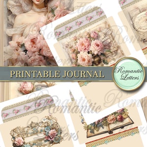 Printable Junk Journal Kit Digital Printable Journal Vintage Floral ...