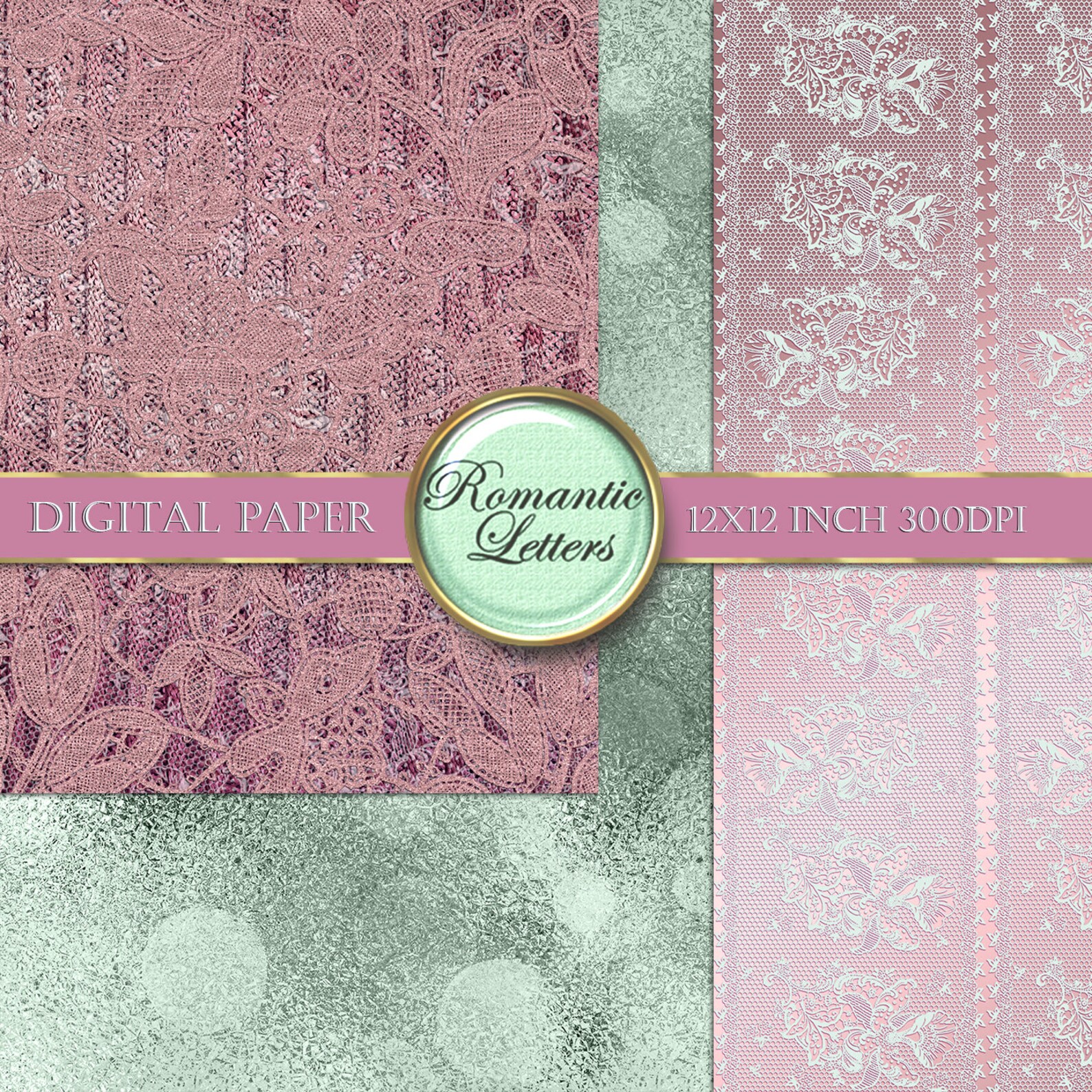 Digital Background Lace Shabby Chic Digital Paper Pastel - Etsy