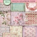Shabby Chic Digital Scrapbook Paper Pack Pink Floral Digital Printable ...