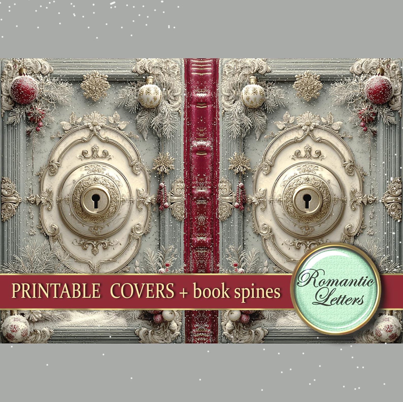 Printable Christmas Book Covers, Traditional Christmas Post Cards ...