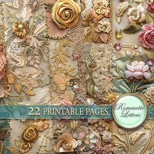 Digital Printable Scrapbook Paper Pack Junk Journal Paper Patchwork ...