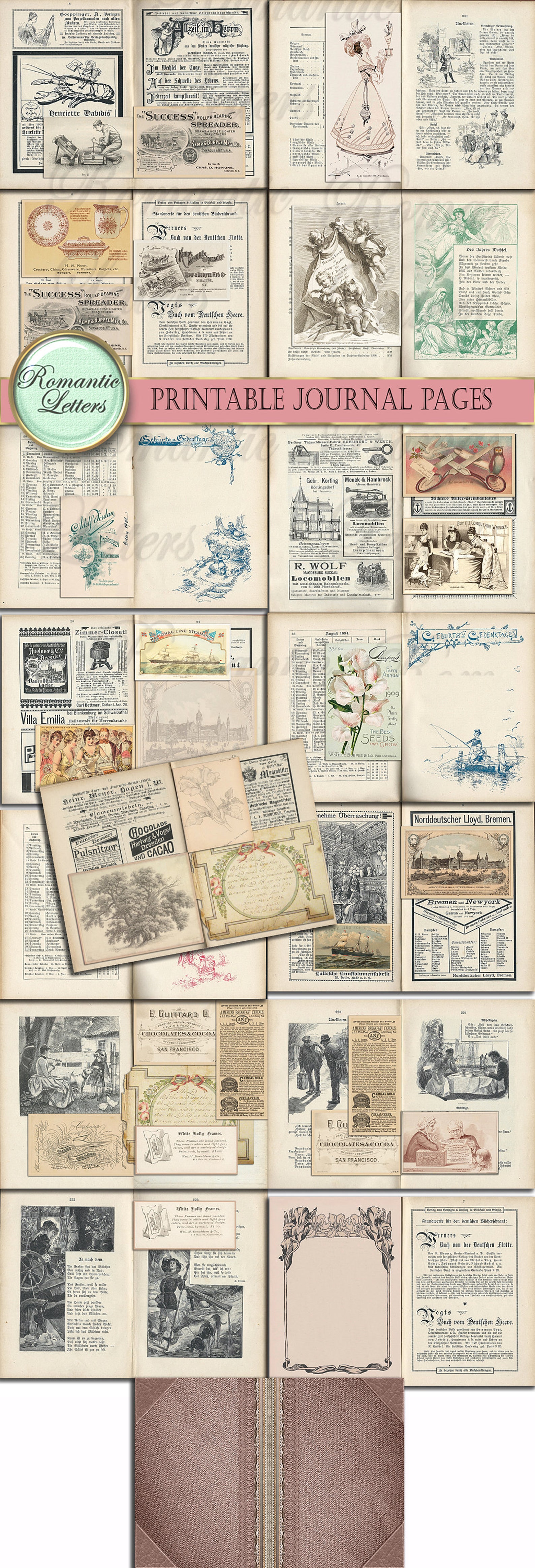 Digital Paper Pack Scrapbook Background Paper Digital | Etsy