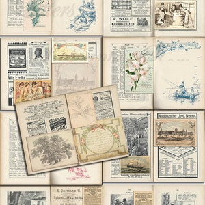 Digital Paper Pack Scrapbook Background Paper Digital Printable Journal ...