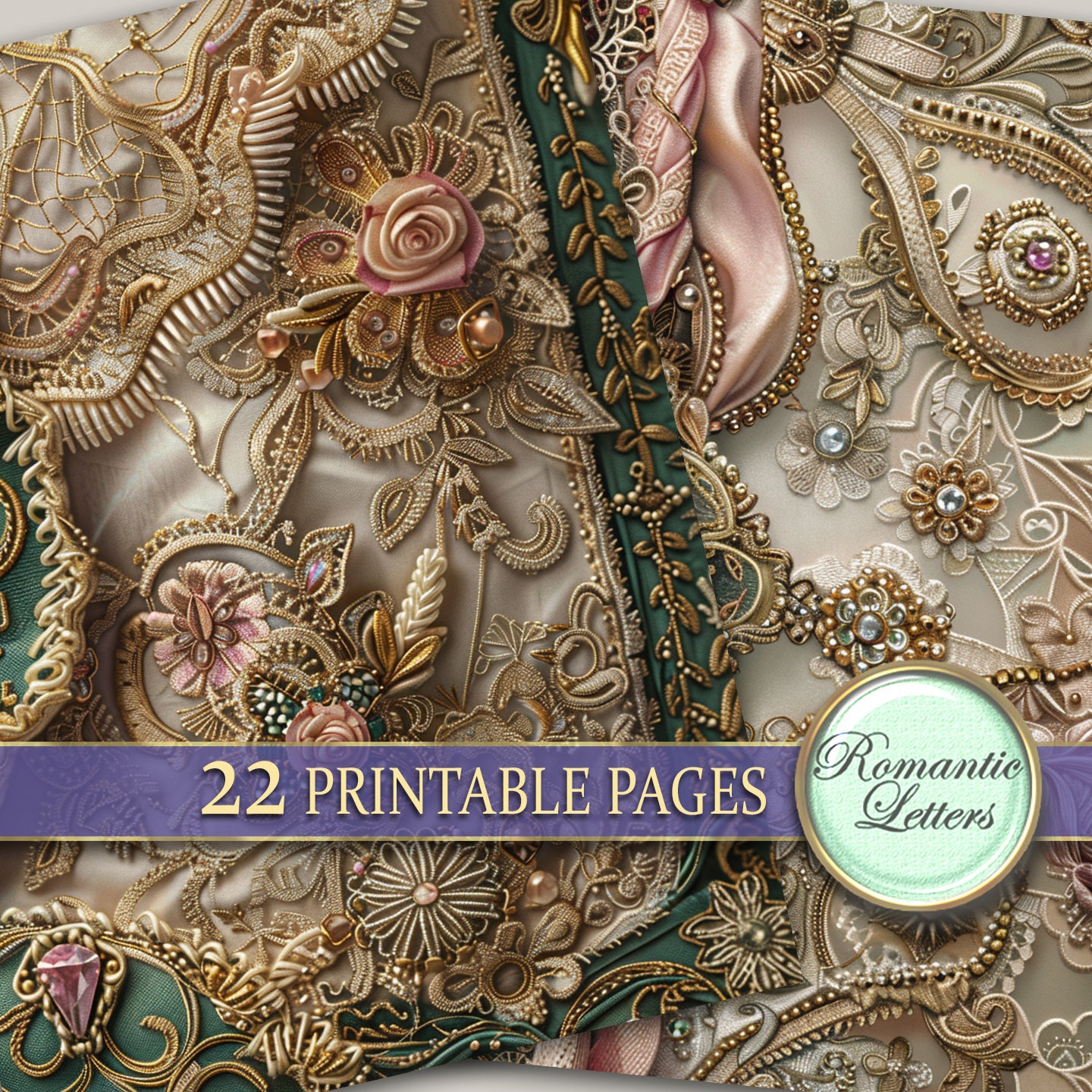 Victorian Digital Printable Scrapbook Paper Pack Junk Journal Pages ...