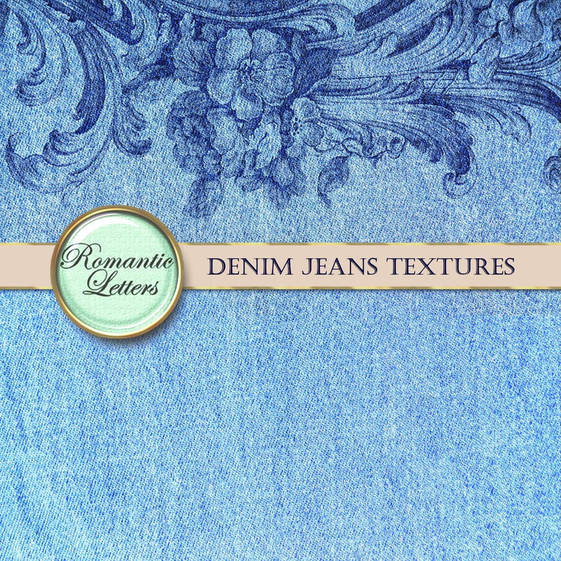 Denim digital paper jeans scrapbook background digital paper | Etsy