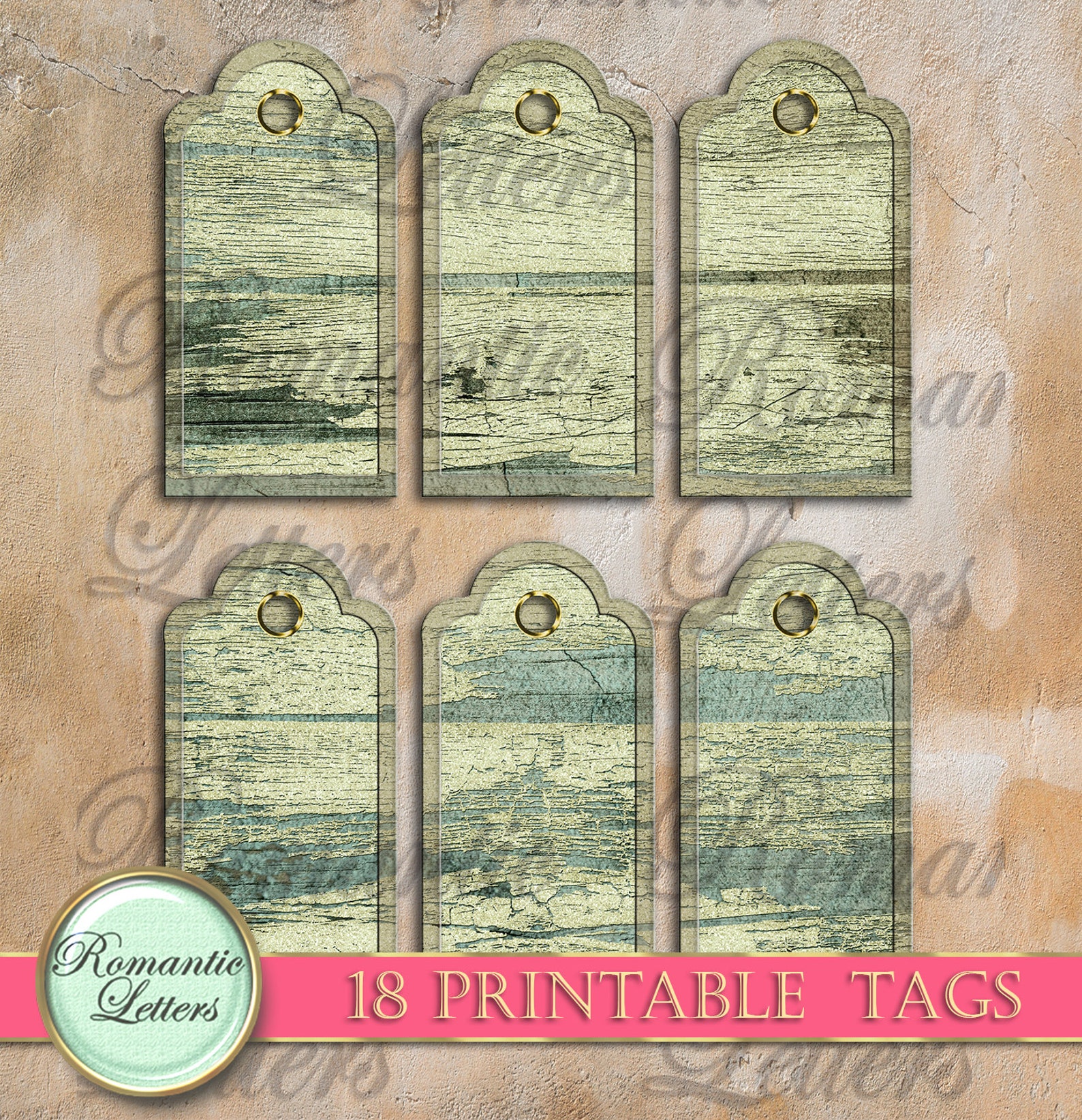 Printable Junk Journal Tags Printable Gift Tags Printable | Etsy
