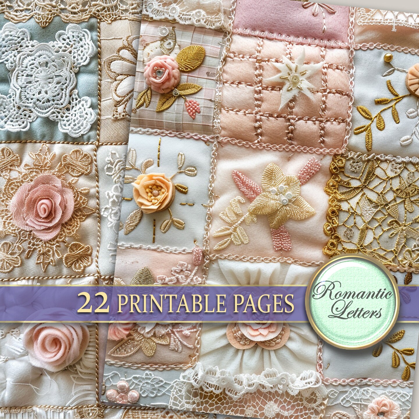 Digital Printable Scrapbook Paper Pack Newborn Album Paper Patchwork ...
