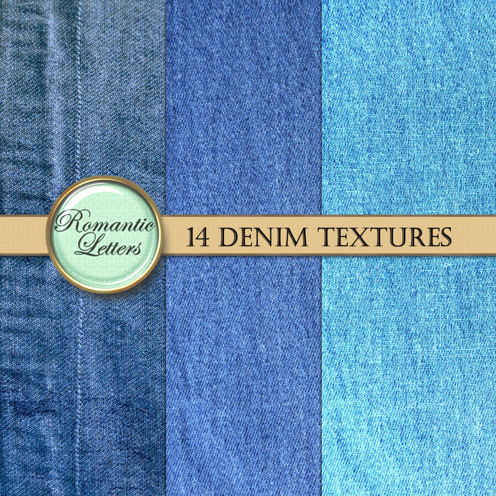 Denim Digital Paper Pack Jeans Scrapbook Background Digital | Etsy