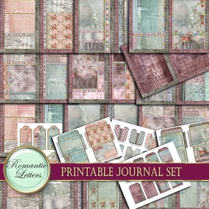 Printable Junk Journal Pages Digital Scrapbook Background Paper Digital ...