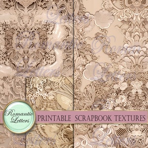 Digital Paper Lace Wedding Scrapbook Printable Paper Pack Digital ...