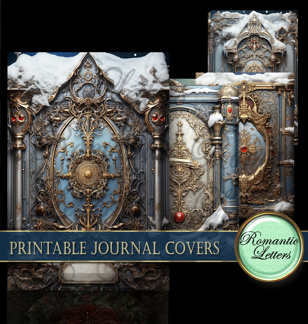 Printable Christmas Journal Covers Digital Scrapbooking Paper Printable ...