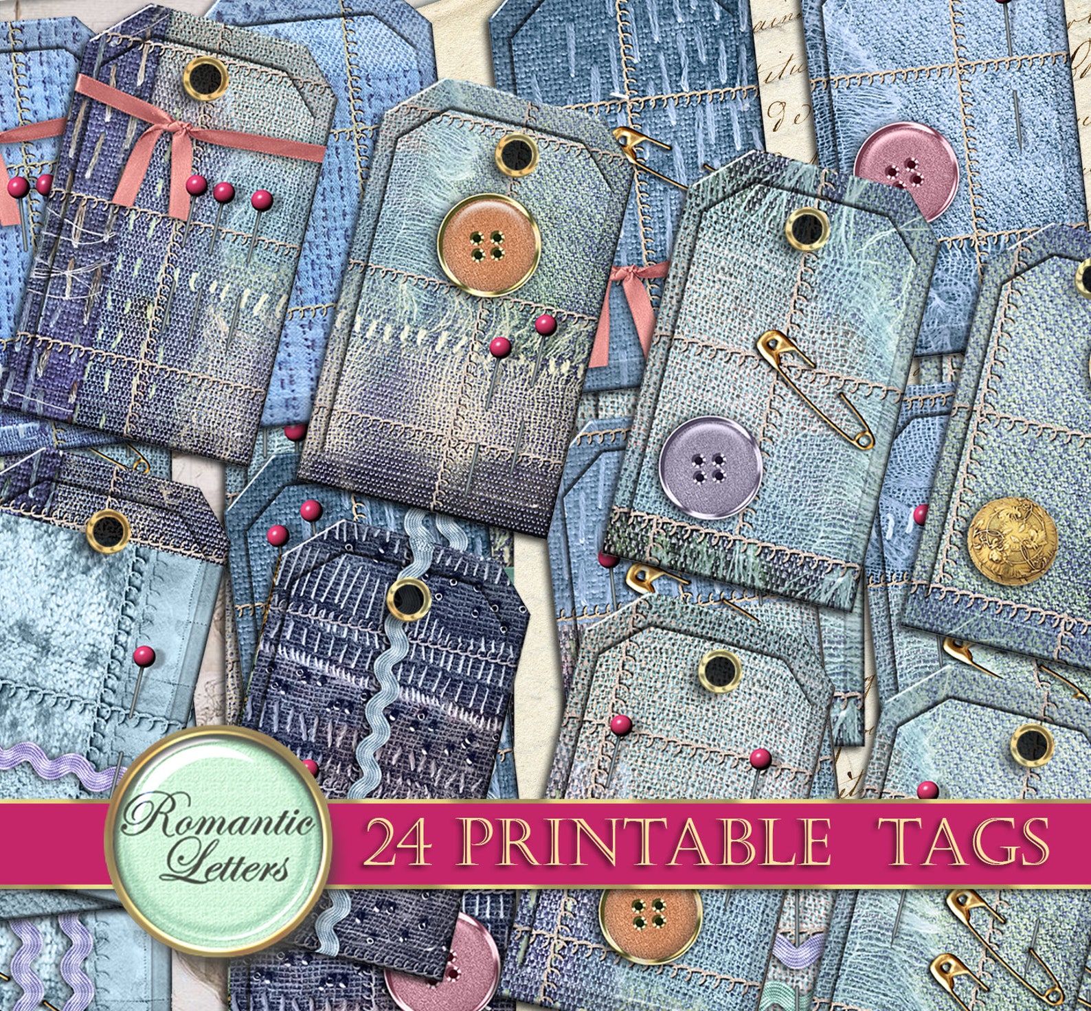 Printable Scrapbook Tags Printable Gift Tags Printable - Etsy